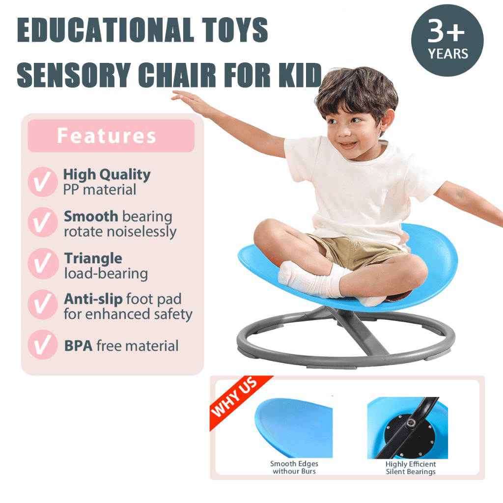 Round balance rotary chair children's sensory training machine ...