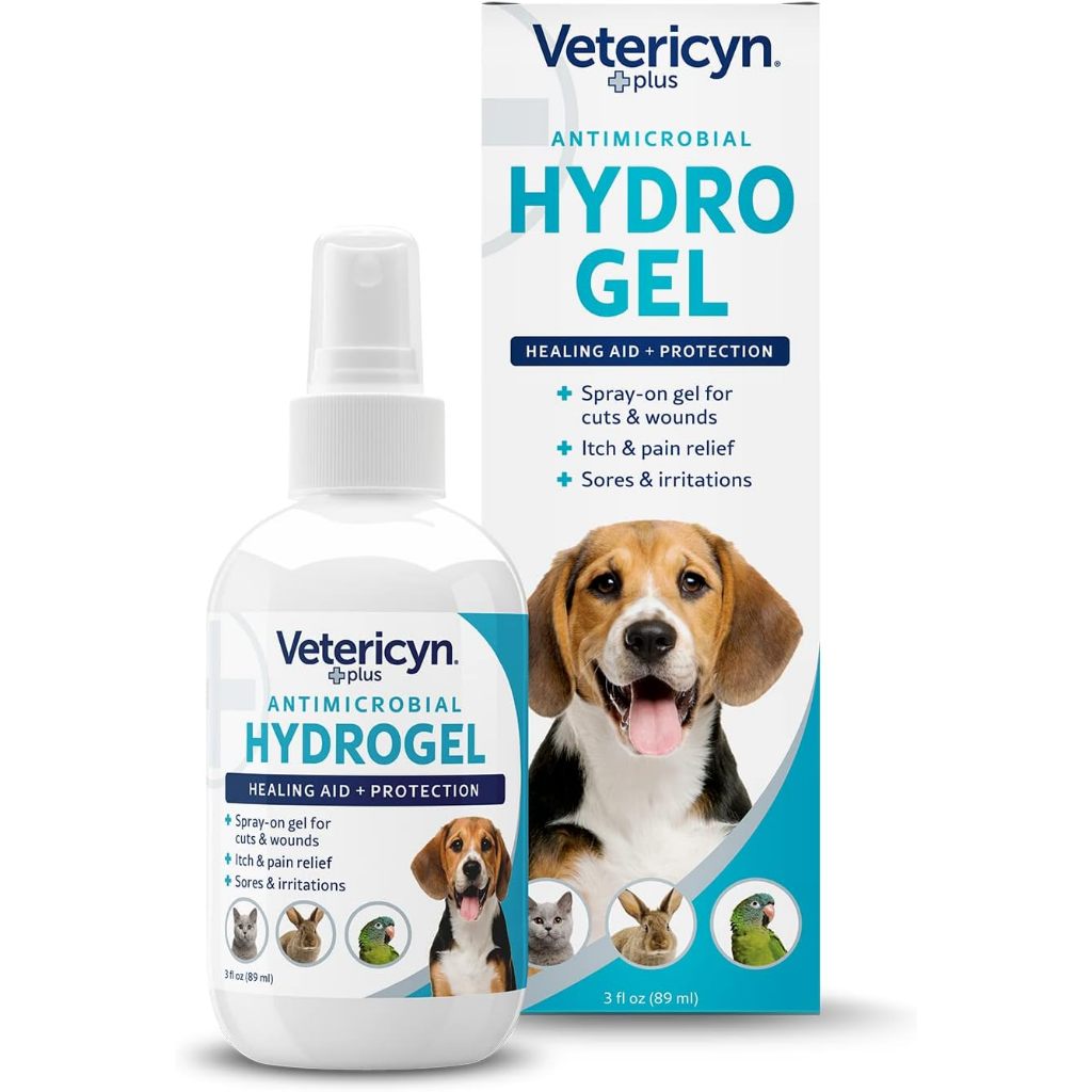 Vetericyn Plus Antimicrobial Wound & Skin Hydrogel Pet Spray Healing ...