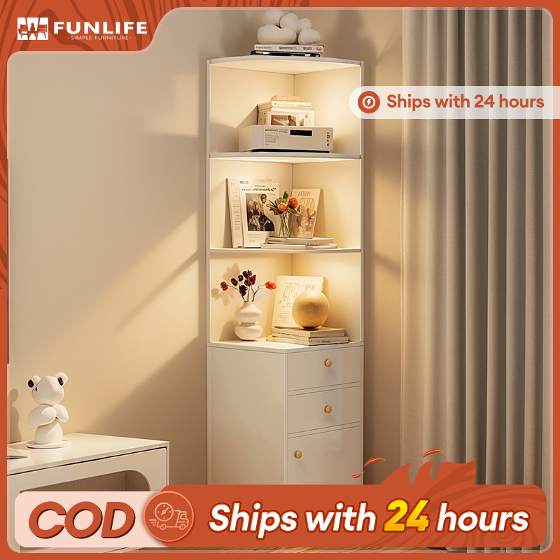 30/40 Corner Bookcase Modern Triangular Home Living Room Bedroom With ...