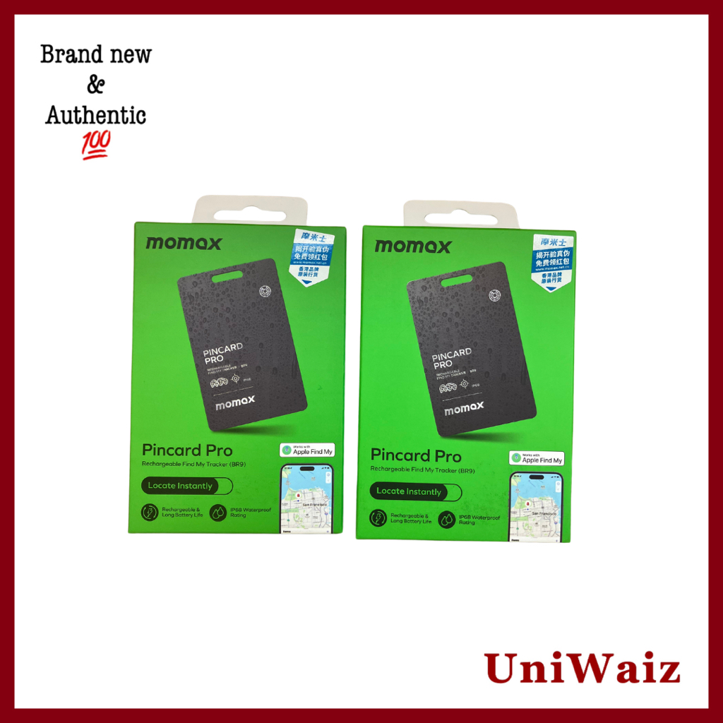 Momax PinCard Pro Rechargeable Bluetooth Tracker Key Finder IP68 ...