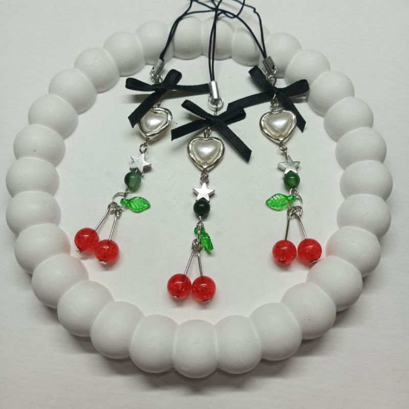 Cherry Phone Charm (Handmade by Kraftifies) | Shopee Philippines