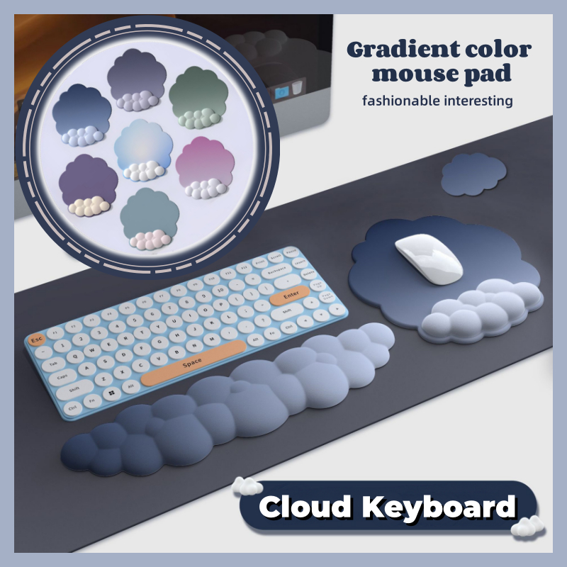 Cloud Keyboard Wrist Pad with Soft Leather Material Memory Foam ...