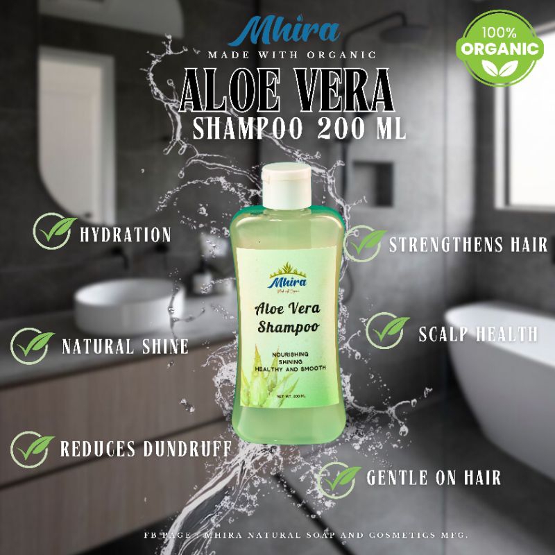 Mhira Aloe- Vera Serum Shampoo for a healthy and smooth shine 200ml ...