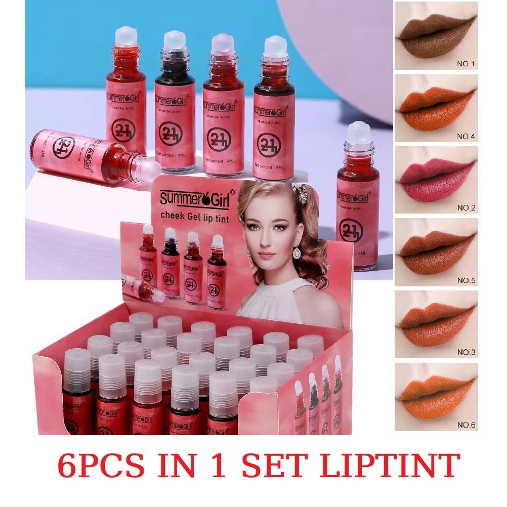 [Set Of 6pcs] G21 Super Powder Matte Water Liptint Mini Tint Candy Tint ...