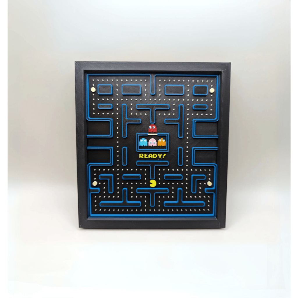 Pac-Man Map Level 1 - 3D Printed | Retro Art Display for Gamers ...