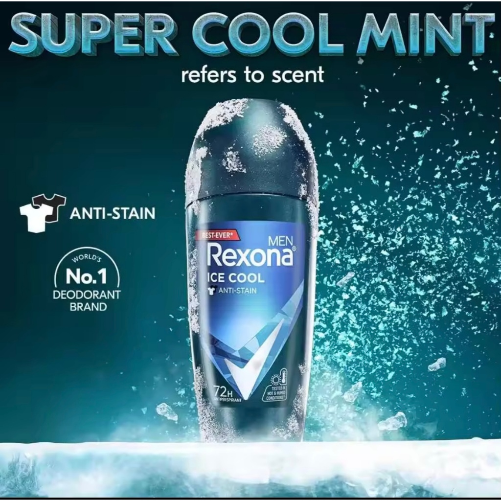 REXONA Men Ice Cool Anti-Stain Roll-on 25ml | Shopee Philippines