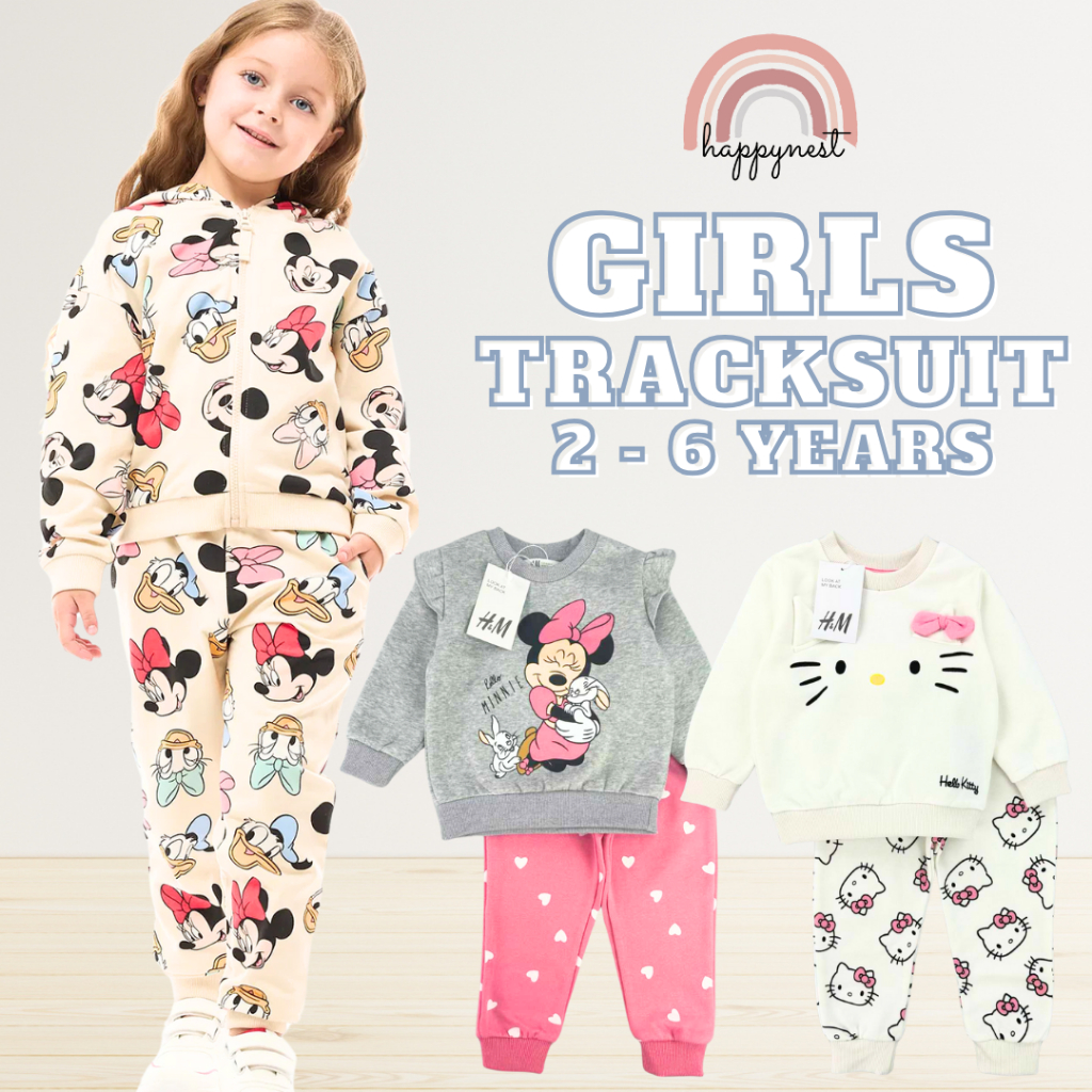 Minnie Mouse H and M Girls' Cotton Hoodie Set : Age 2-6Y, Fashion Top for Kids With Hangtag ...
