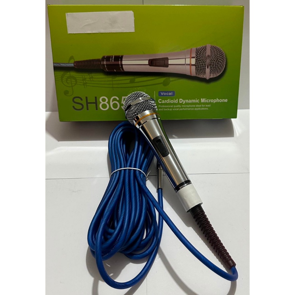 NEW SH-865 Professional Cardioid Dynamic Wired Microphone For Singing With Mic Foam | Shopee ...