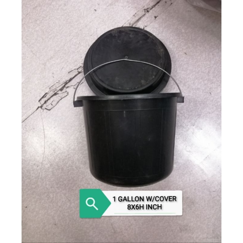 black pail with cover mini bucket 1gallon timba plastic (for other ...