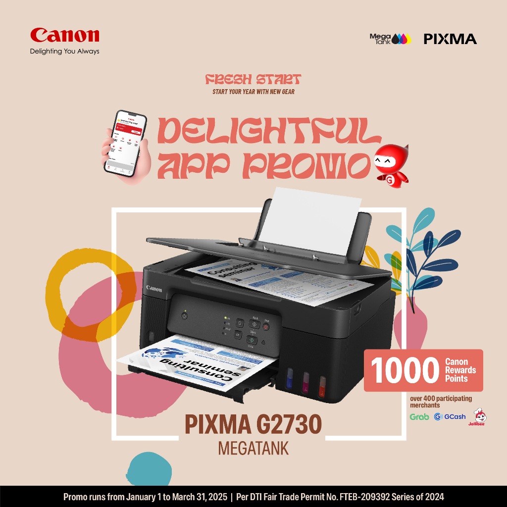 Canon PIXMA G2730 Refillable Ink Tank 3-in-1 Printer | Free 1 Set of GI ...