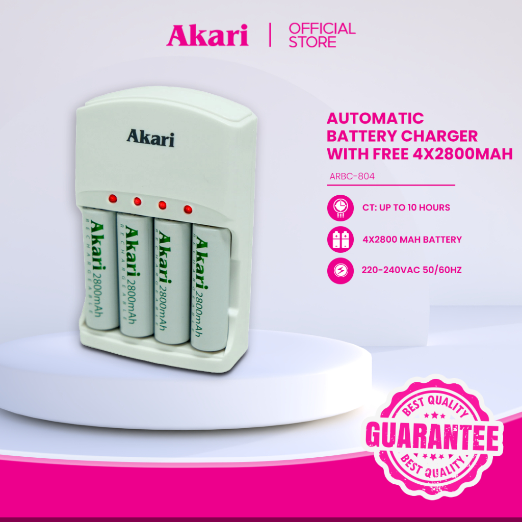 Akari 3 in 1 Automatic Battery Charger (ARBC-804) | Shopee Philippines