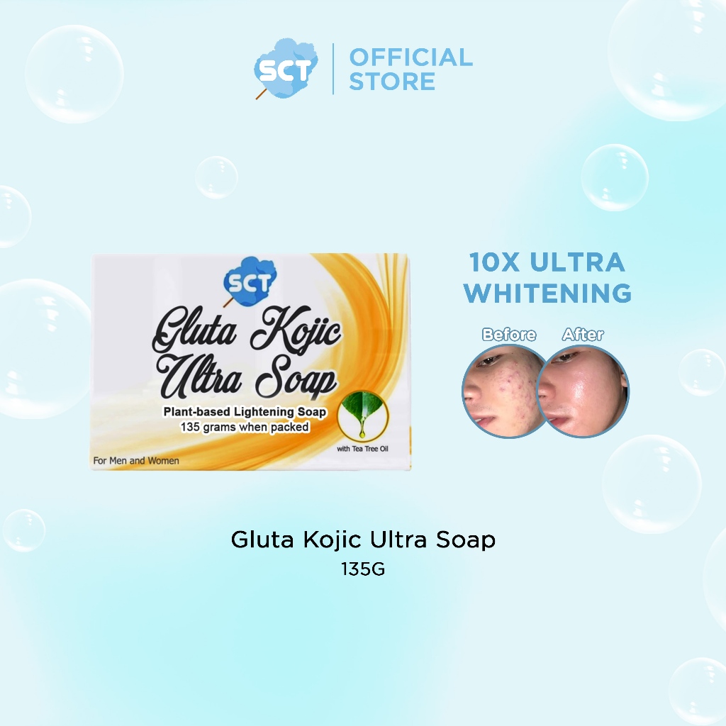 SCT Gluta Kojic Ultra SOAP (135g x 1 Piece) Whitening SOAP; Plant-based ...
