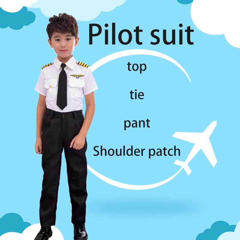 Pilot Costume for Kids Pilot Cosplay Career Day Kids Uniform Kids ...