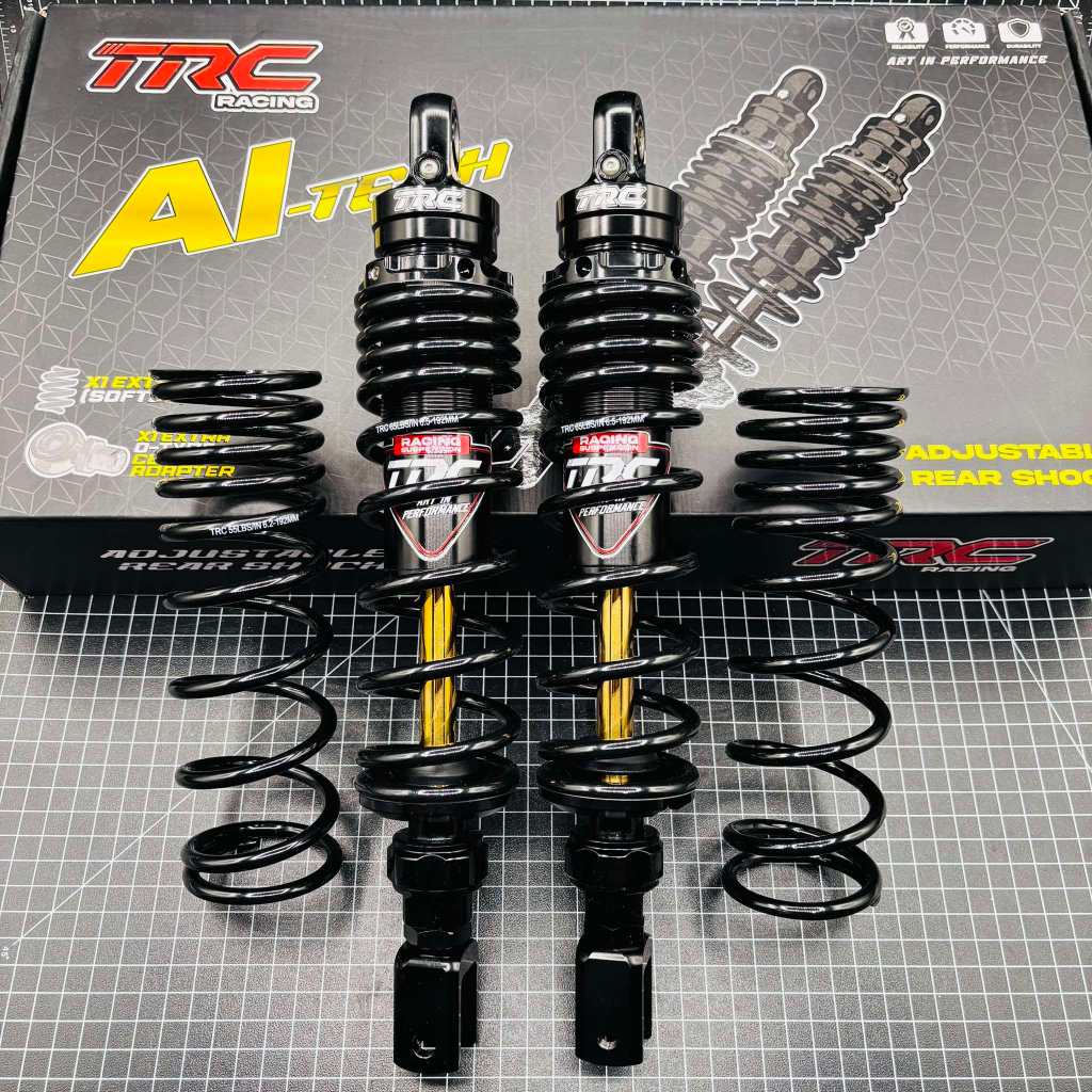 TRC RACING 1119-330 REAR SHOCK SUSPENSION BLACK/BLACK 330MM for NMAX V1 ...