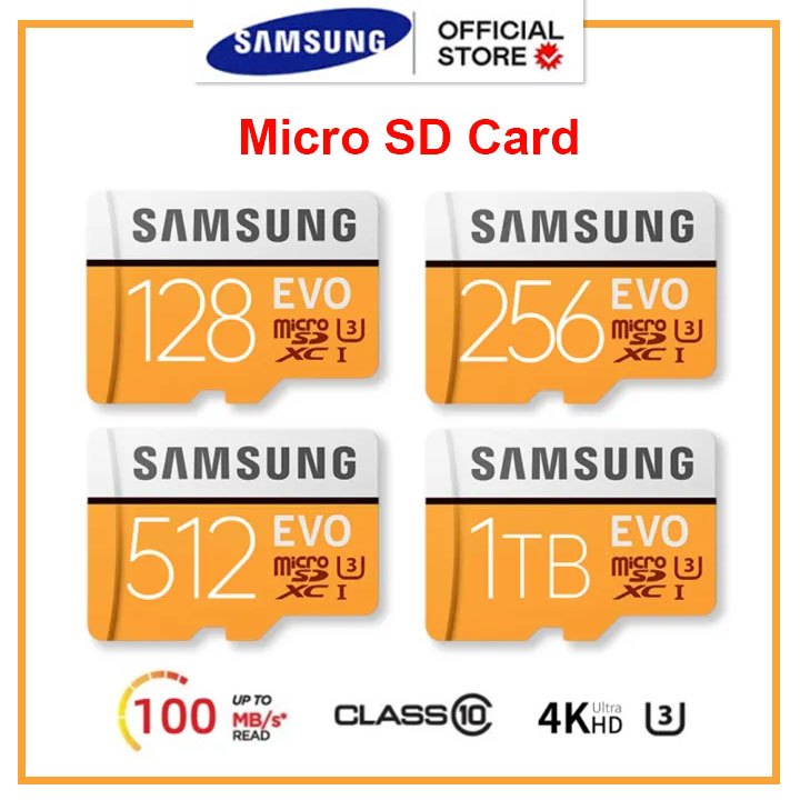 Samsung EVO Memory Card MicroSDXC Micro SD Card ~ 128GB 256GB 512GB 1TB ...