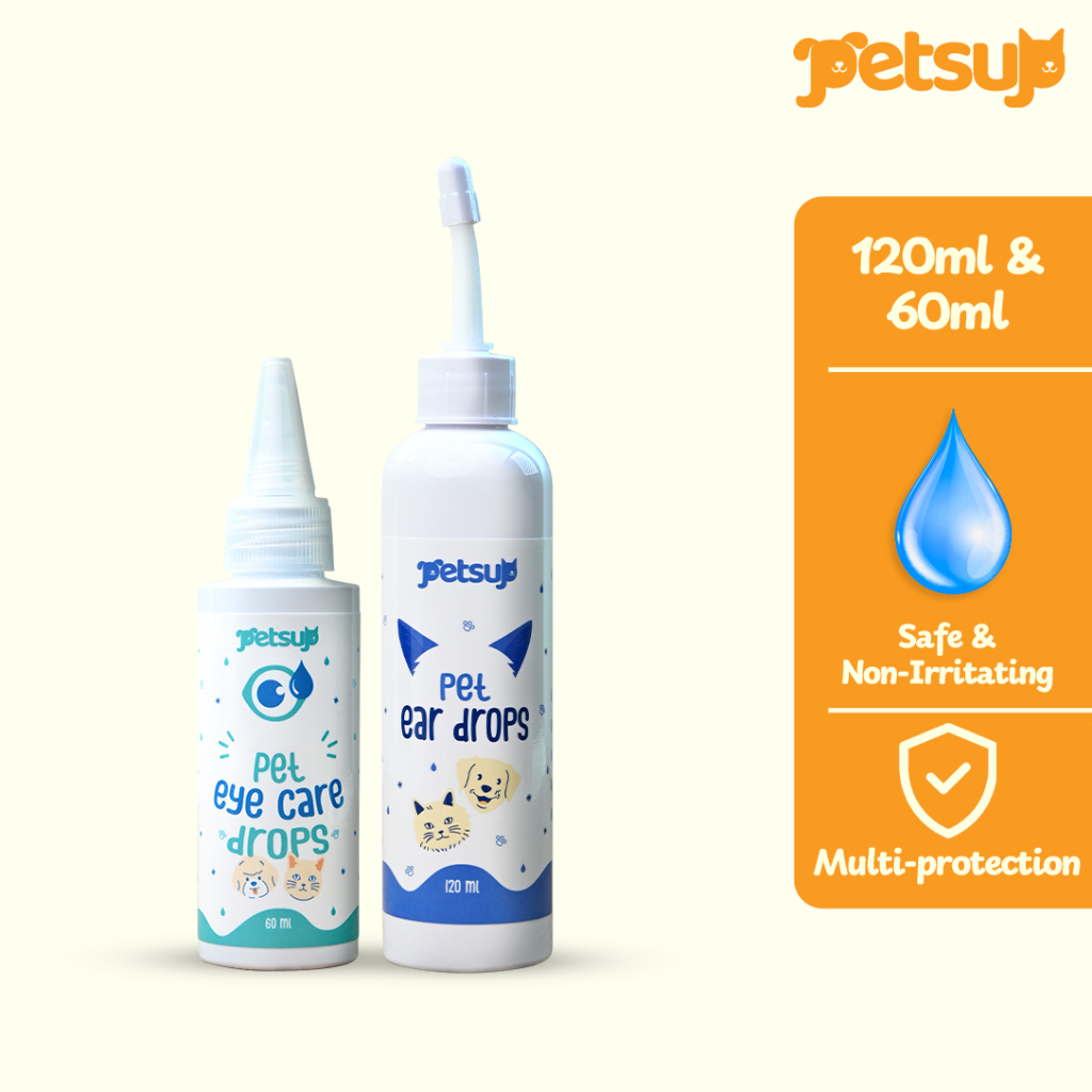 Petsup Pet Ear Drop Eye Drop For Dogs Cat Cleaning Earwax Ear Infection ...