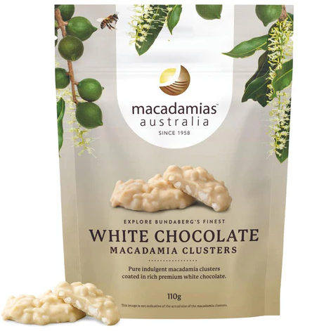 Macadamias Australia White Chocolate Macadamia Clusters [110g] | Shopee ...
