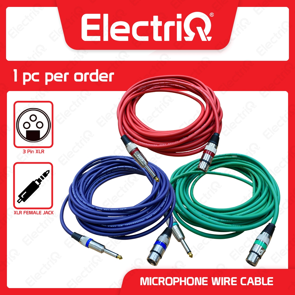 Electriq l Alpa 100% 10 Meters Copper Professional XLR/Microphone Cable ...