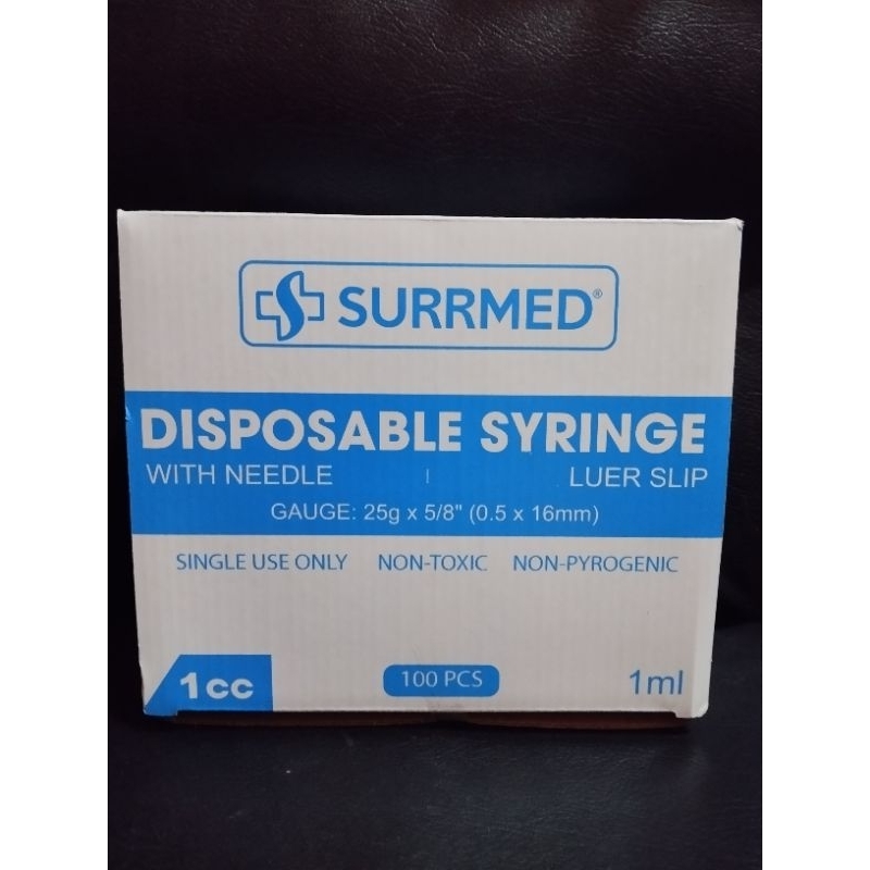 Disposable syringe 1ml, G25×5/8(0.5×16mm) with needle | Shopee Philippines