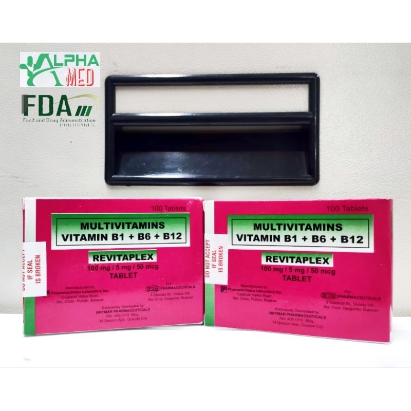 MULTIVITAMINS VITAMIN B1 + B6 + B12 (REVITAPLEX) 100mg/5mg/50mcg tablet ...