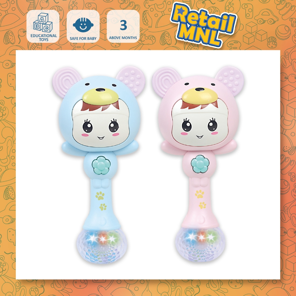 Retailmnl Baby Hand Bell Sand Hammer Toy Baby Music Rhythm Rolling ...