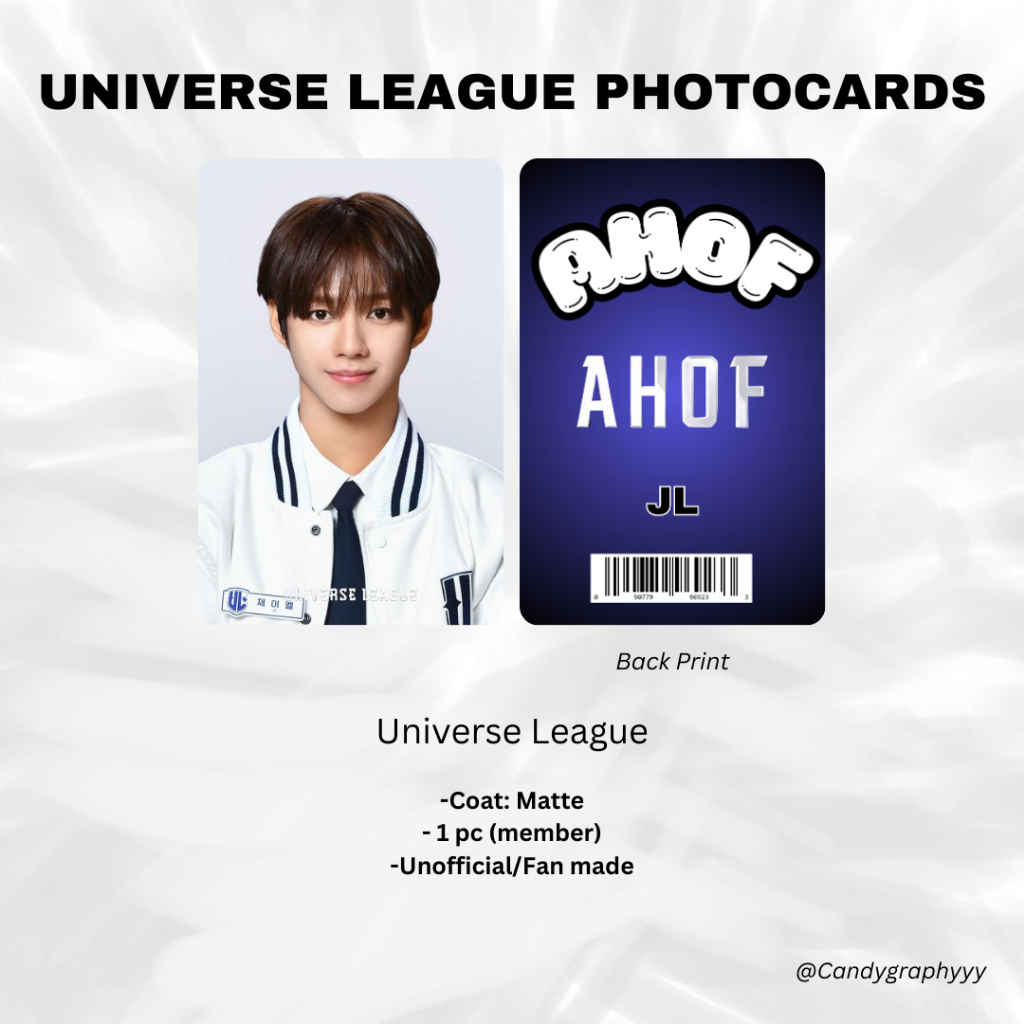 AHOF JL Photocards (JL, Steven, Shuaibo, Juwon, Jeongwoo, Chih En ...
