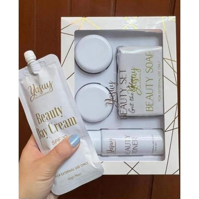 ORIGINAL‼ YASUY BEAUTY SET REJUV & SUNSCREEN 50G | Shopee Philippines
