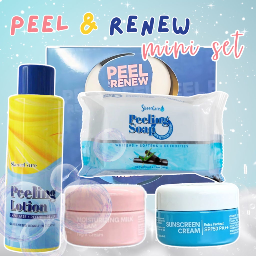 SkeenCare Peel Renew Set Peeling Lotion 50 mL Sunblock Cream10g ...