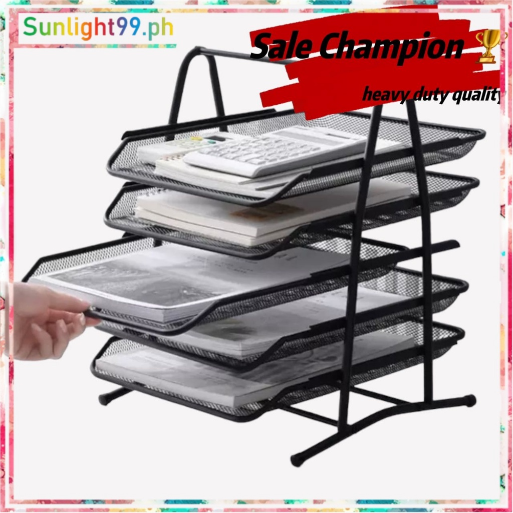 2/3/4/5 Layer desk file organizer for document file storage tray office ...