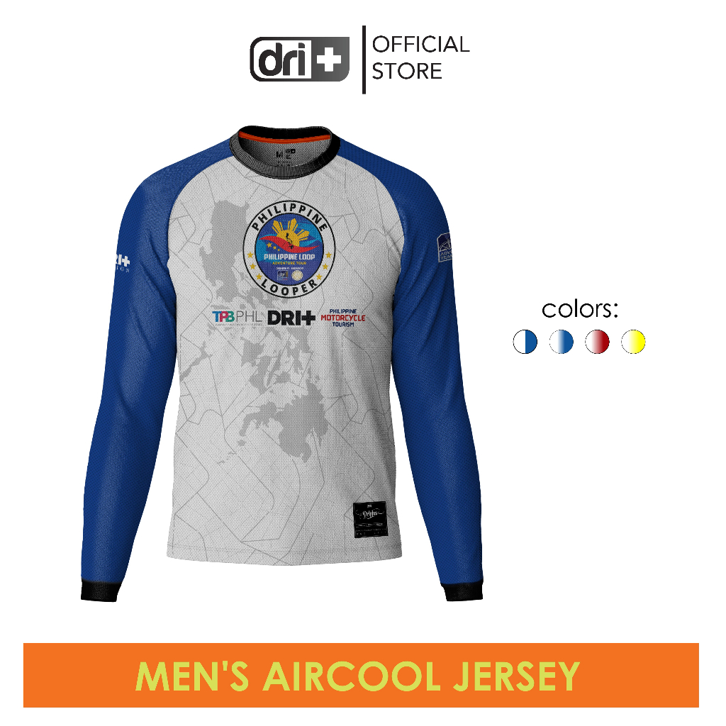 Dri Plus x Philippine Loop Men's Men's Odor Free Motorcycle Jersey Long ...