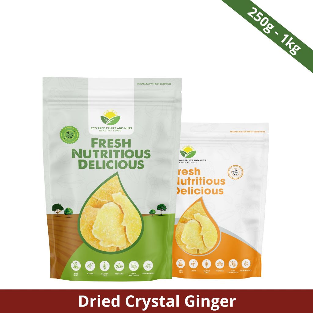 Premium Dried Crystal Ginger - Sweet & Spicy Candied Ginger Snack, 250g ...