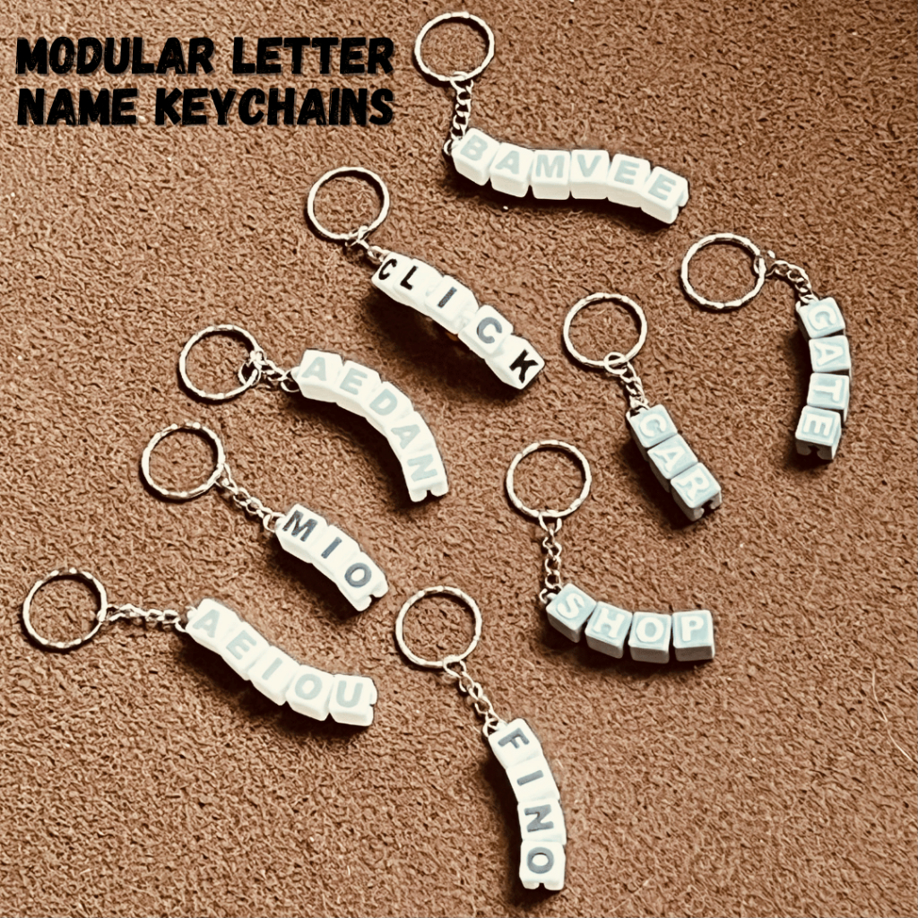 MODULAR LETTER BLOCKS KEYCHAIN - ARTICULATED AND MOVABLE | Shopee ...