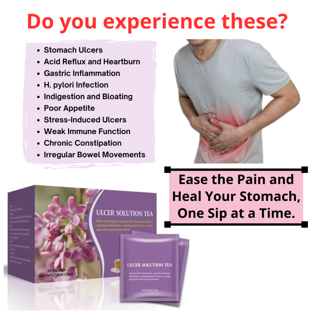Ulcer Solution Tea Relieve Stomach Ulcers, Acid Reflux, Heartburn ...