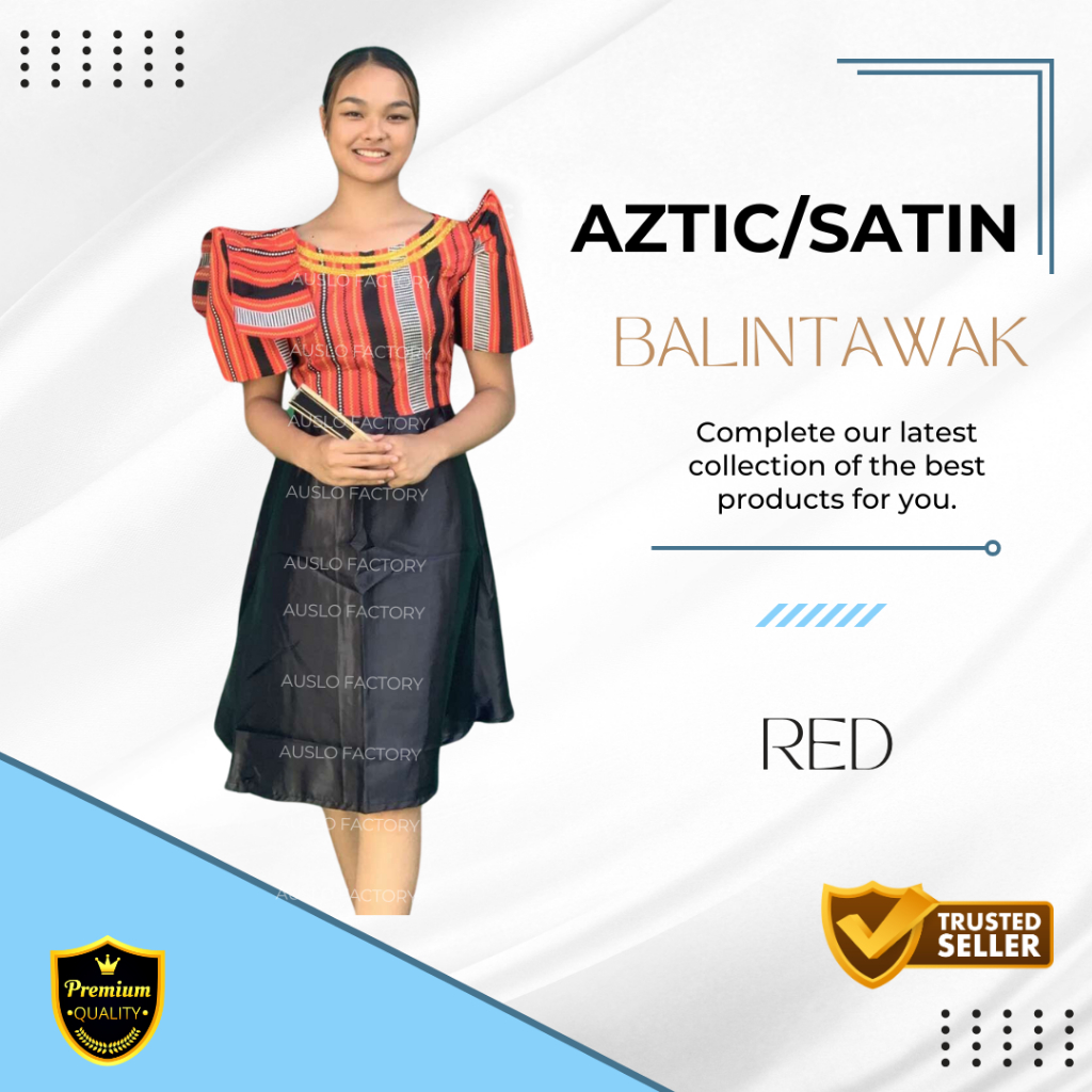 Auslofactory Three Traditional Attire Filipiniana Aztic Satin ...