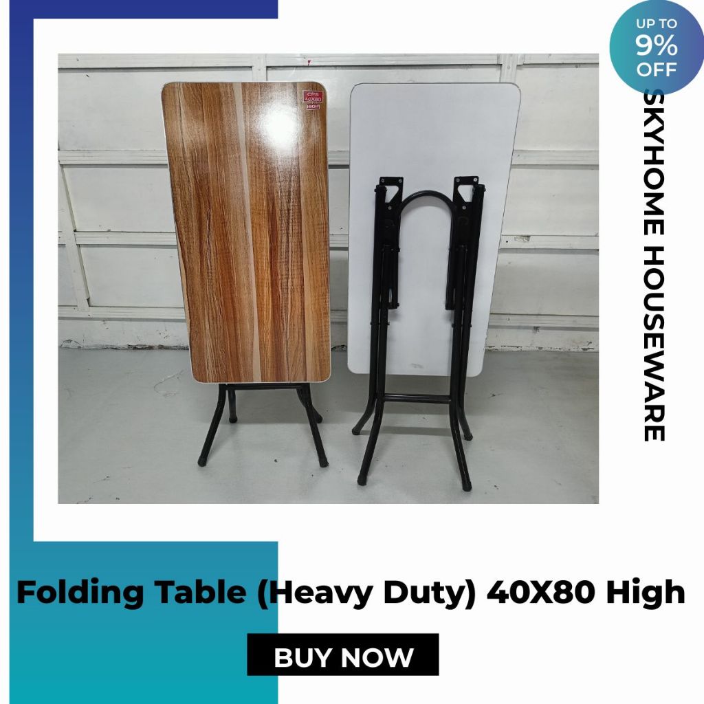 Folding Table 40X80 (Heavy Duty) (MAXIMUM 2PCS PER ORDER) | Shopee ...