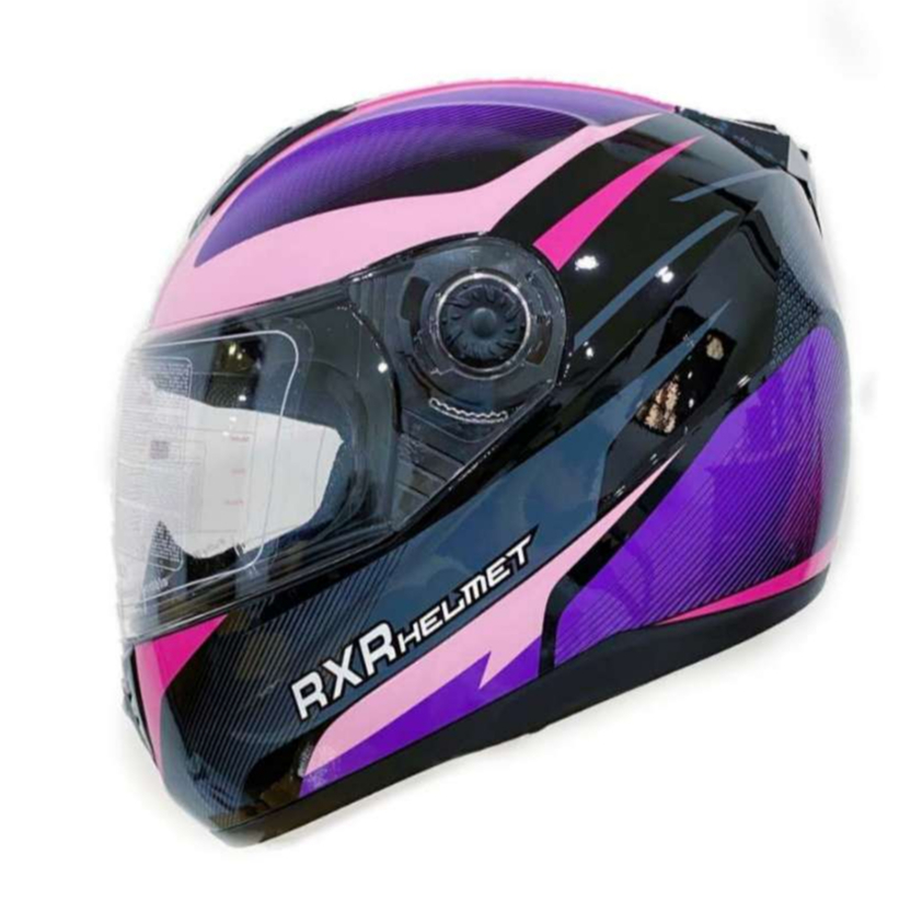KCL-RXR MOTORCYCLE MOTOR CYCLE HELMET With (BPS STICKER) Single Visor Clear Lens for ADULTS 691 ...
