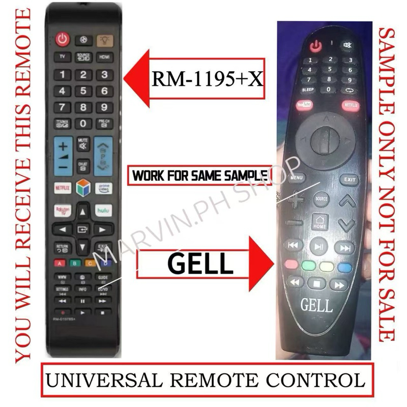 ready to use Universal Remote Control for gell-TV-Remote Replacement ...