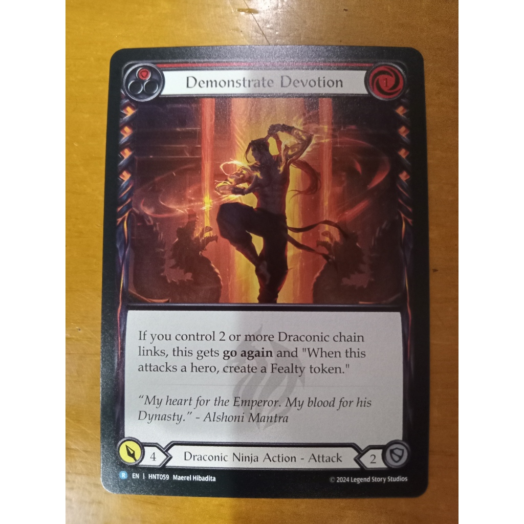 FAB Demonstrate Devotion Rare HNT The Hunted Flesh and Blood TCG ...