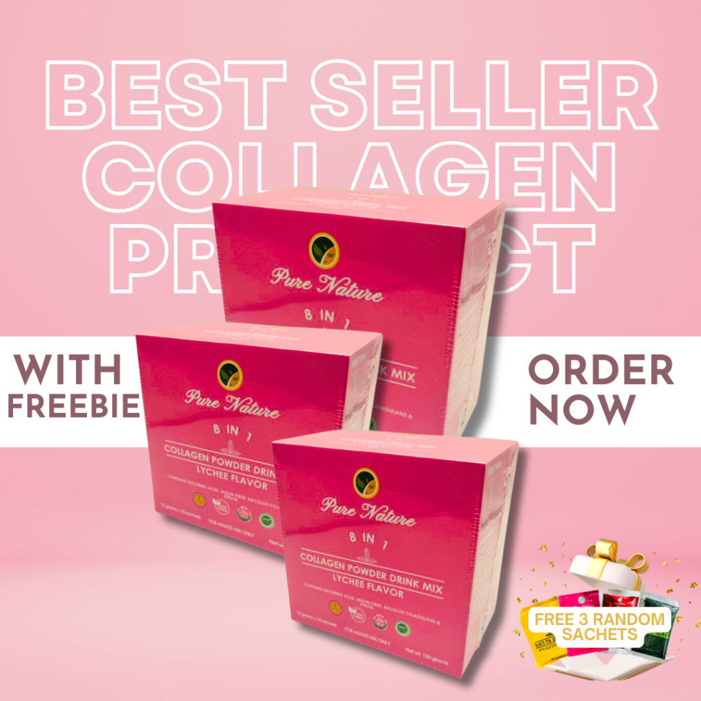 Pure Nature 8in1 Collagen Mix bundle of 3 boxes + 3 random sachet ...