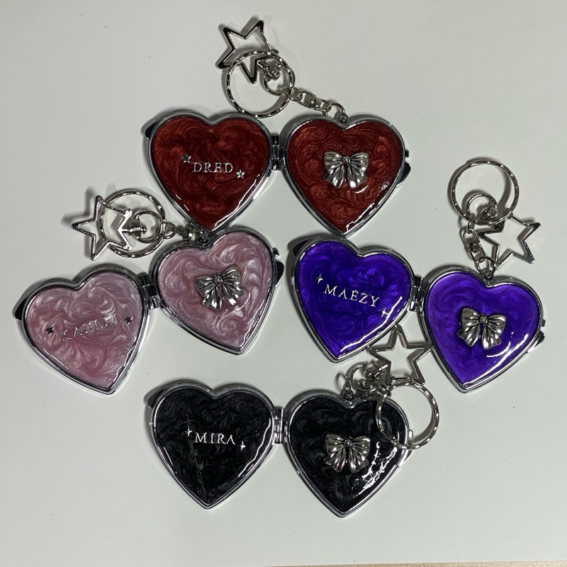 Customized Heart mirror keychain by peak.fairycore | Shopee Philippines