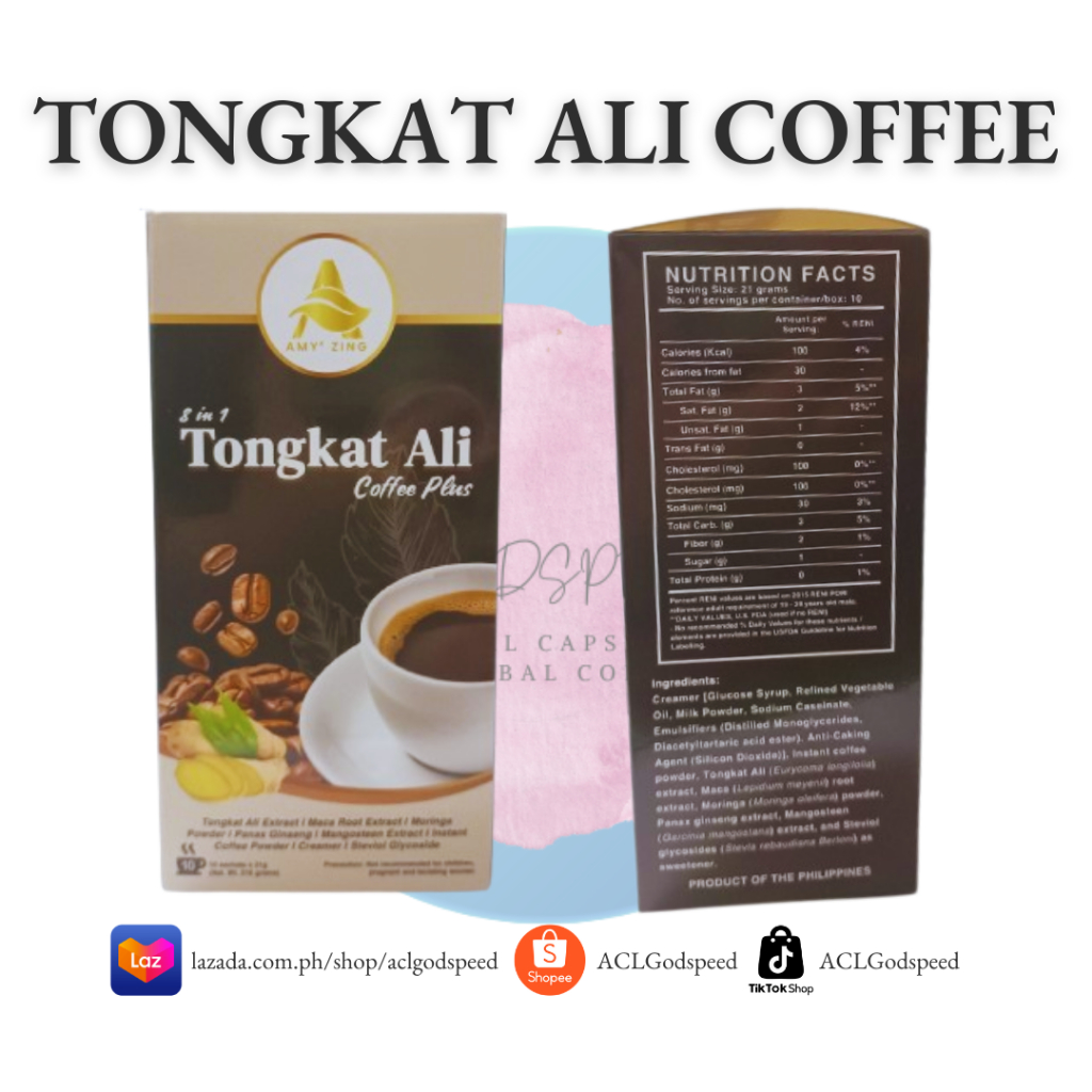 Amy'Zing Coffee - Tongkat Ali Coffee - 10 Sachets | Shopee Philippines