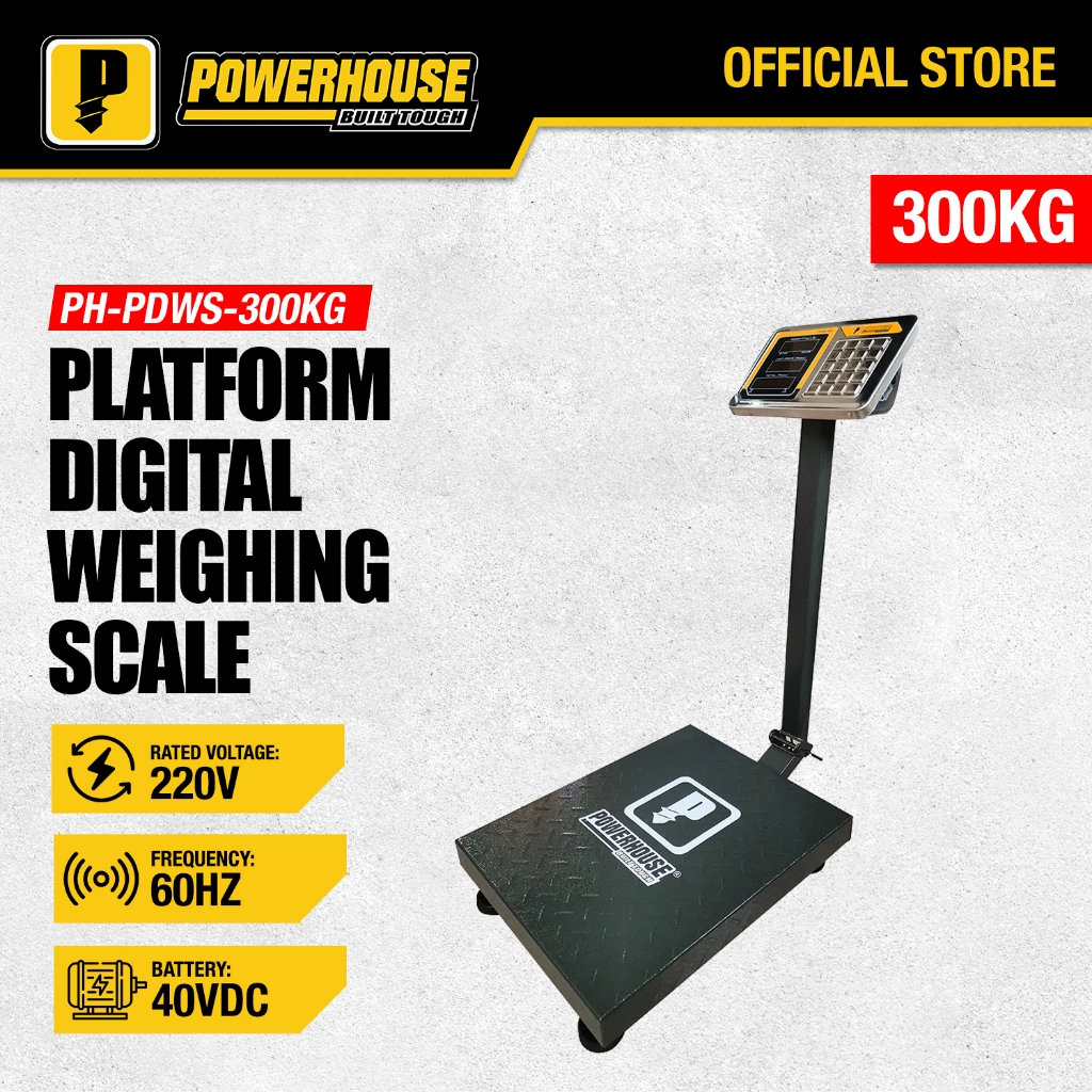 POWERHOUSE Heavy Duty Platform Digital Weighing Scale 300kg / 50g PH ...