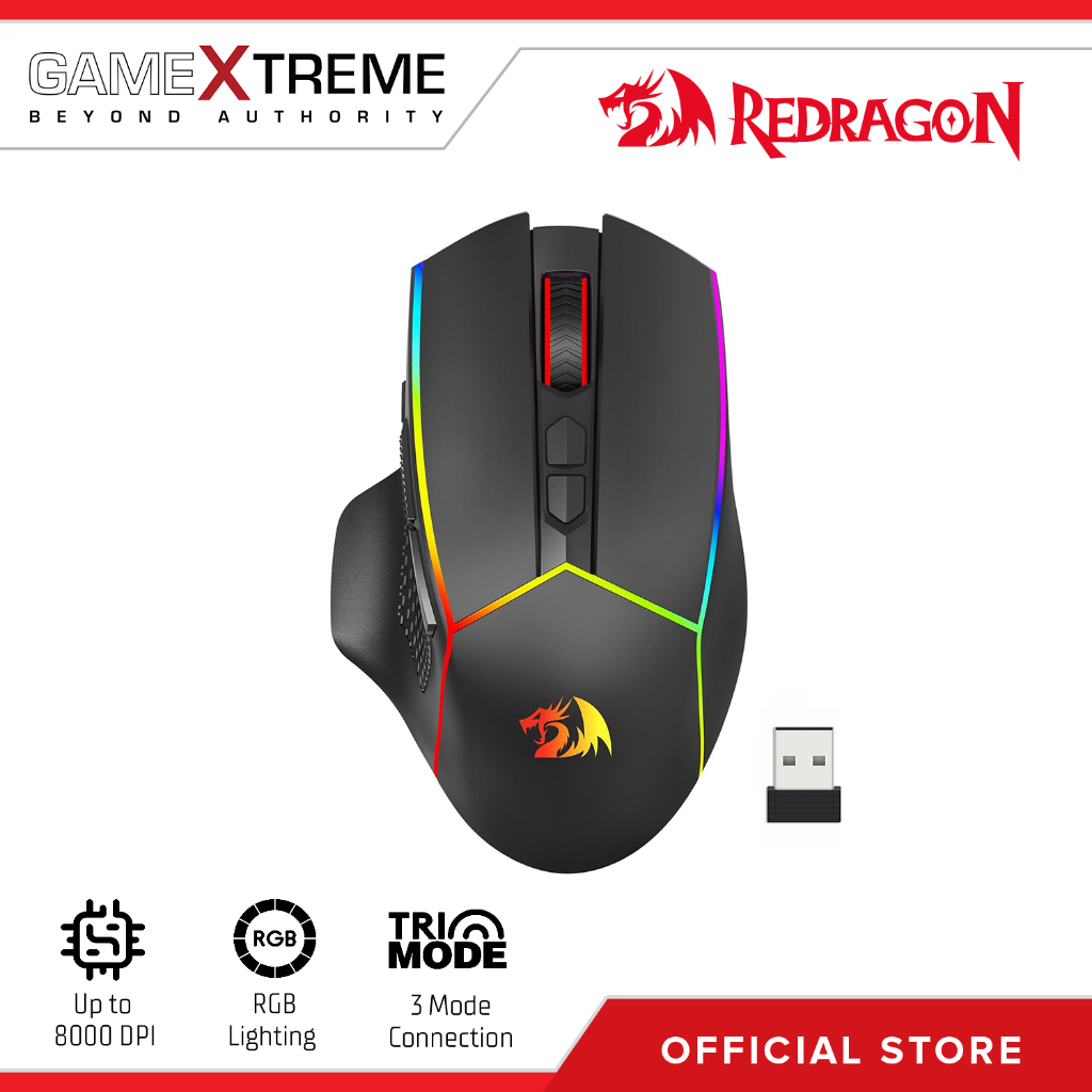 Redragon Axe RGB Wireless Gaming Mouse (M814RGB-PRO) | Shopee Philippines
