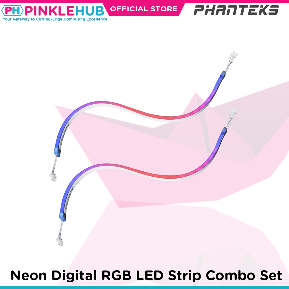 PinkleHub I Phanteks Neon Digital RGB LED Strip Combo Set (400mm x 2 ...
