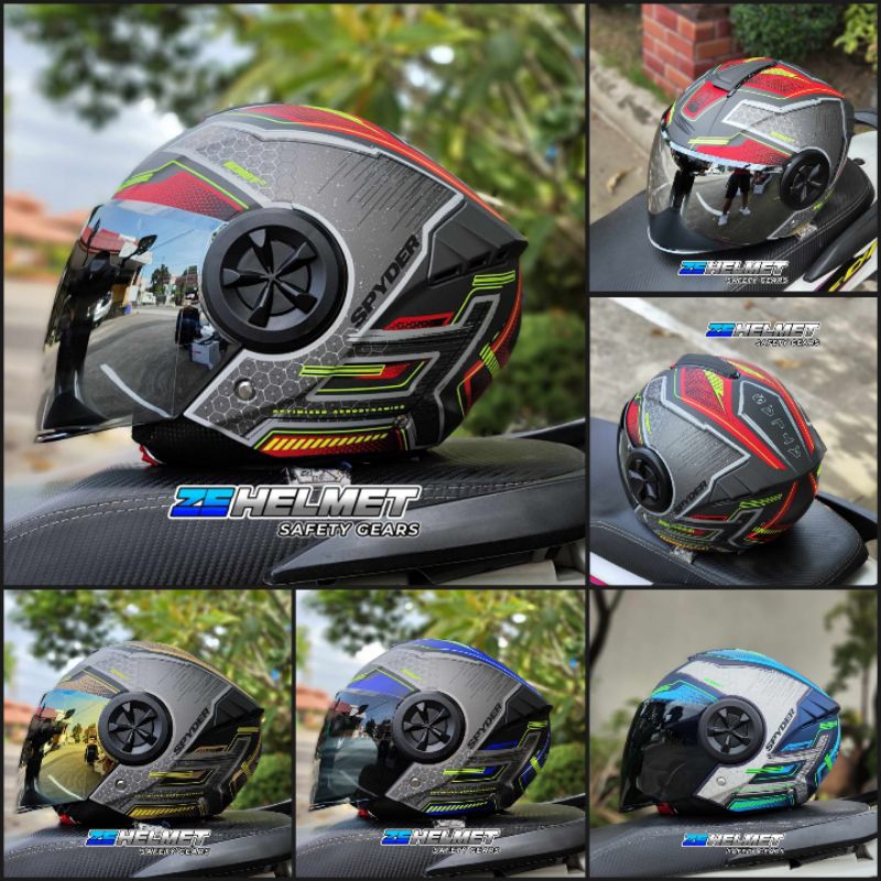 SPYDER HELMET REBOOT 2 G S6 ATLAS - OPEN FACE (FREE EXTRA VISOR ...