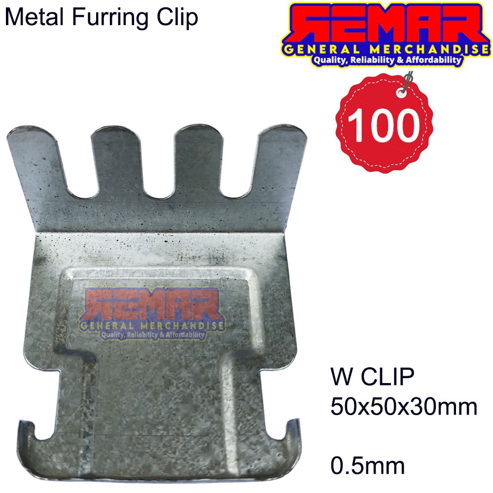 Metal Furring Clip W Clip High Quality (100pcs) or (50pcs) I Remar ...