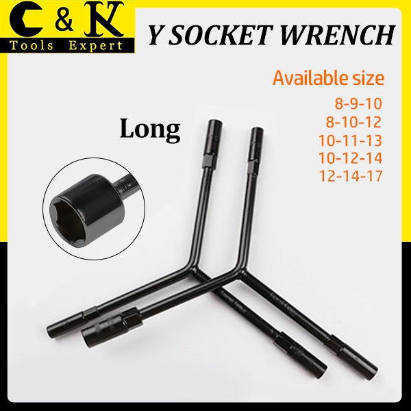 C&K Y Socket Wrench (Long) Cr-V Y-Triangle Wrench Chrome Vanadium Steel ...