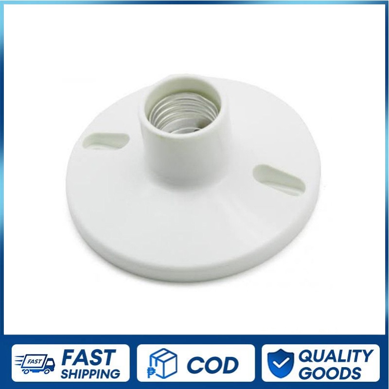 rROTO Ceiling Receptacle E27 Light Bulb Socket 10A Round Plastic Base 2 ...