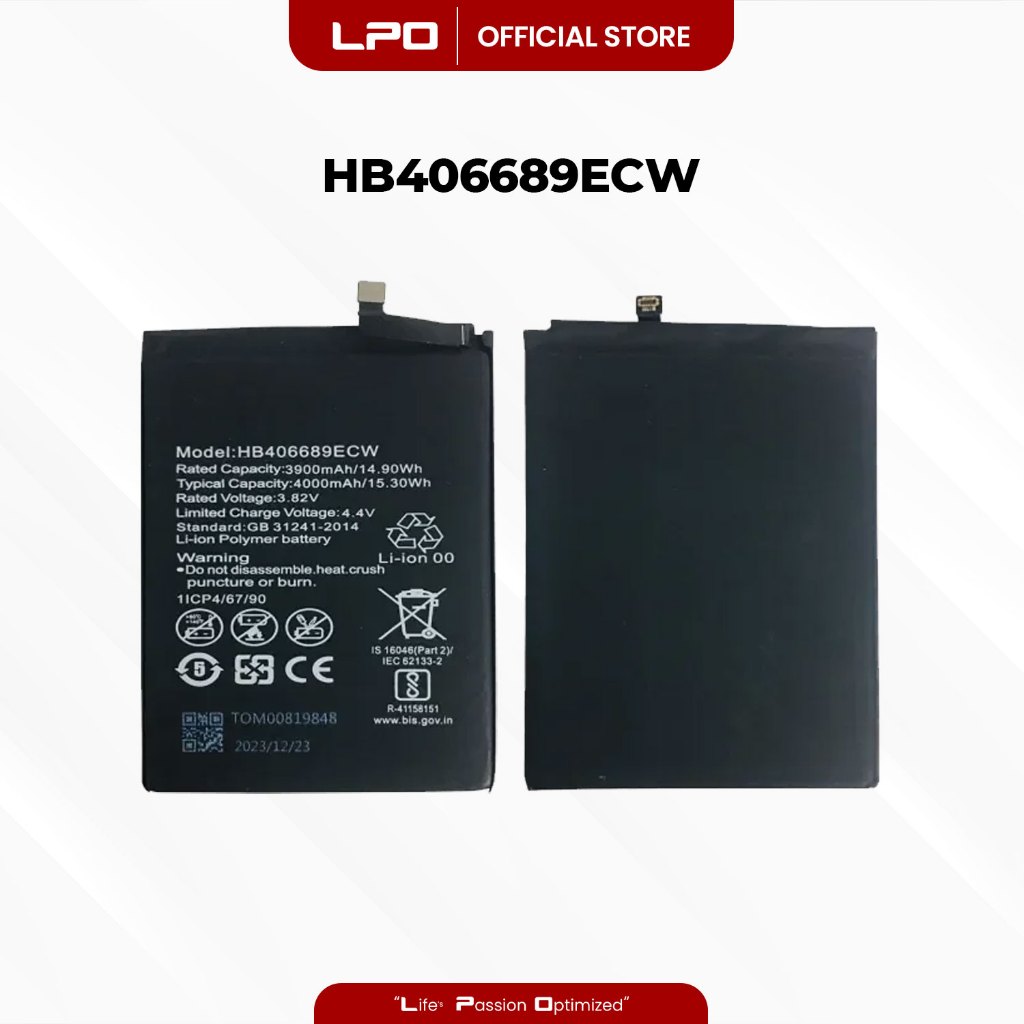 LPO HB406689ECW Hua. wei Y9 2019 Battery 3.82V 15.3Wh 4000mAh | Shopee ...