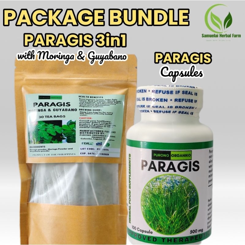 PACKAGE BUDLE (PARAGIS with MORINGA & GUYABANO PLUS PARAGIS CAPSULES ...